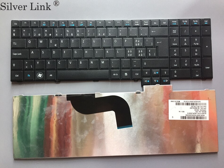 US Russian French Germany Spanish Swiss Laptop Key... – Grandado