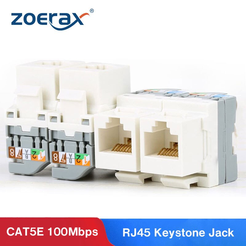 ZoeRax 5/10PCS Cat5e Cat6 RJ45 Keystone Jack Modul... – Grandado