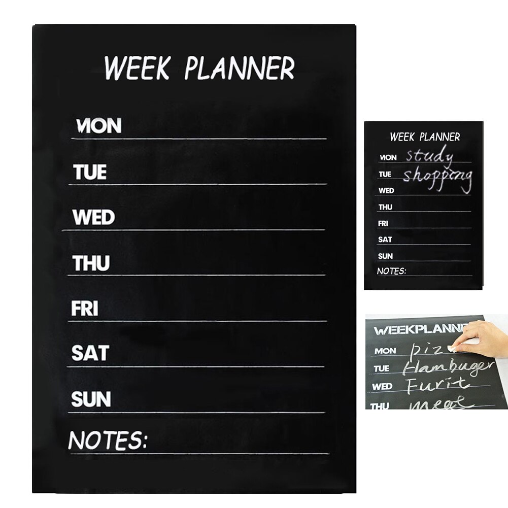 45*31cm Weekly Planning Blackboard Sticker Planner... – Vicedeal