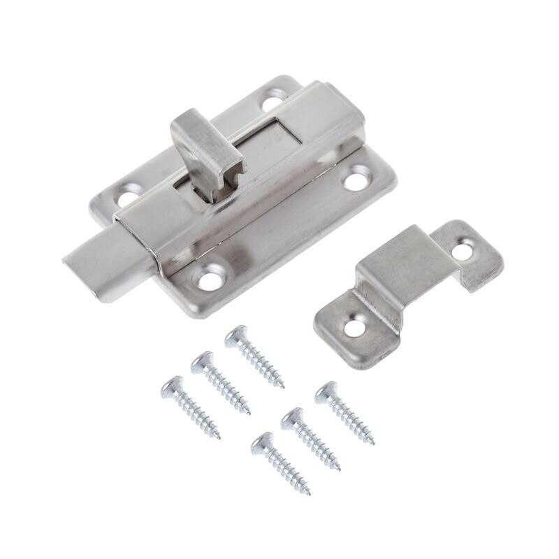 Stainless Steel Spring Latch Slide Door Lock Secur... – Vicedeal