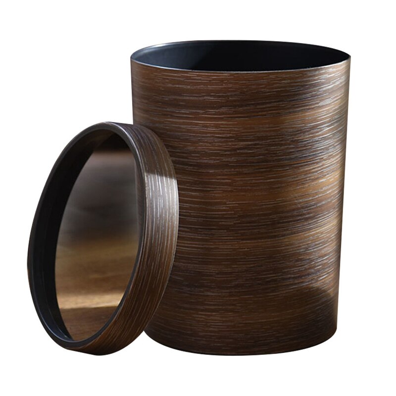 Living Room Dustbin Look Like Wood Plastic Circula... – Grandado