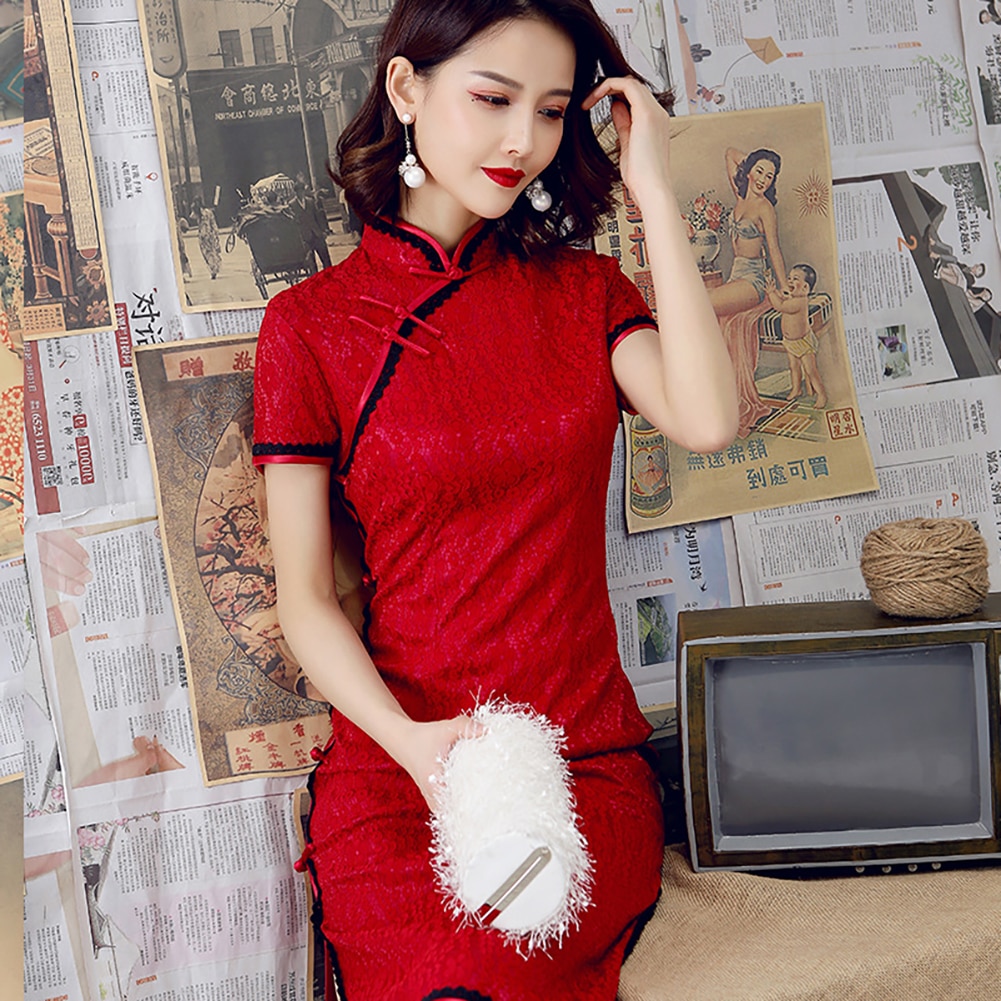Chinese Qipao Cheongsam Chinese Traditional Dress ... – Vicedeal