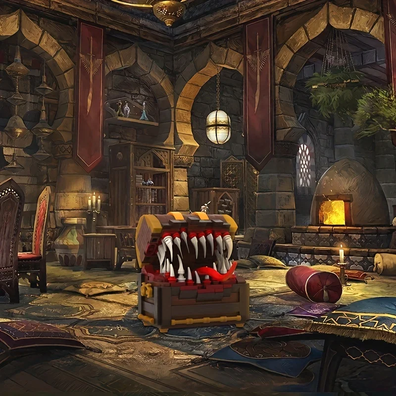 330Pcs Mimic Treasure Chest Monster Building Block... – Grandado