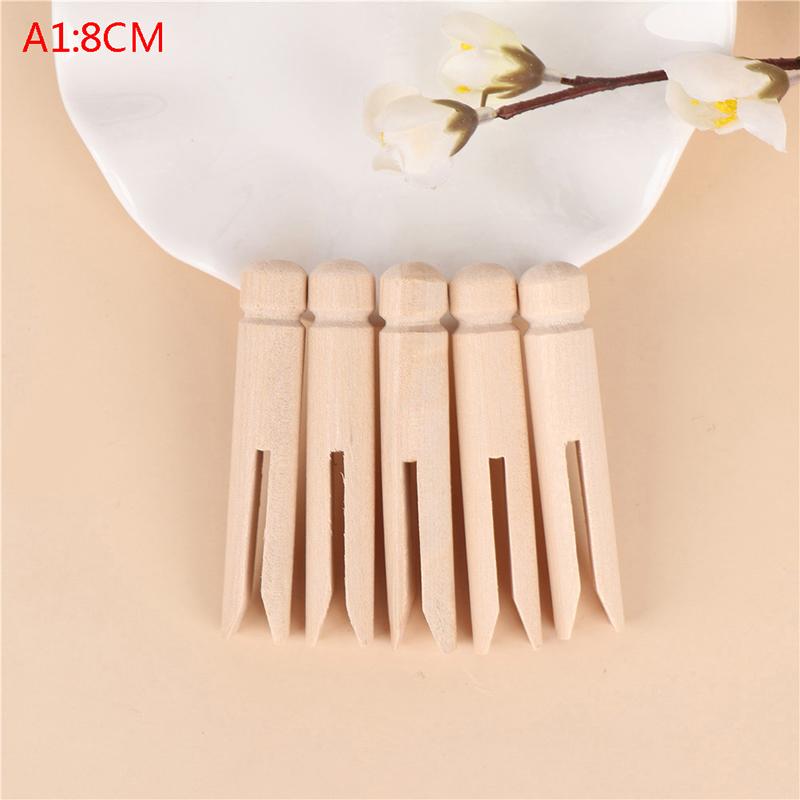 5pcs Wood Dolly Peg Traditional Dolly Style Wooden... – Grandado