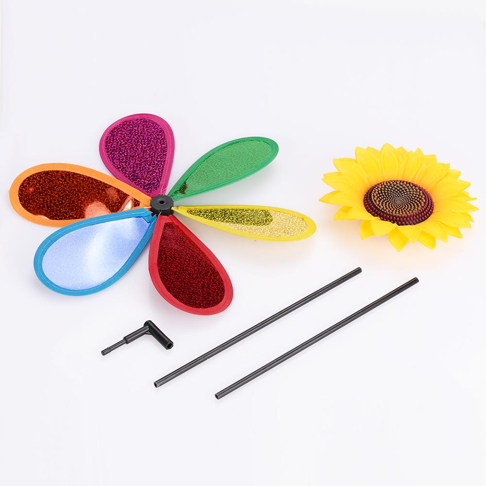 Plastic Sunflower Windmill Pinwheel Wind Spinner T... – Grandado