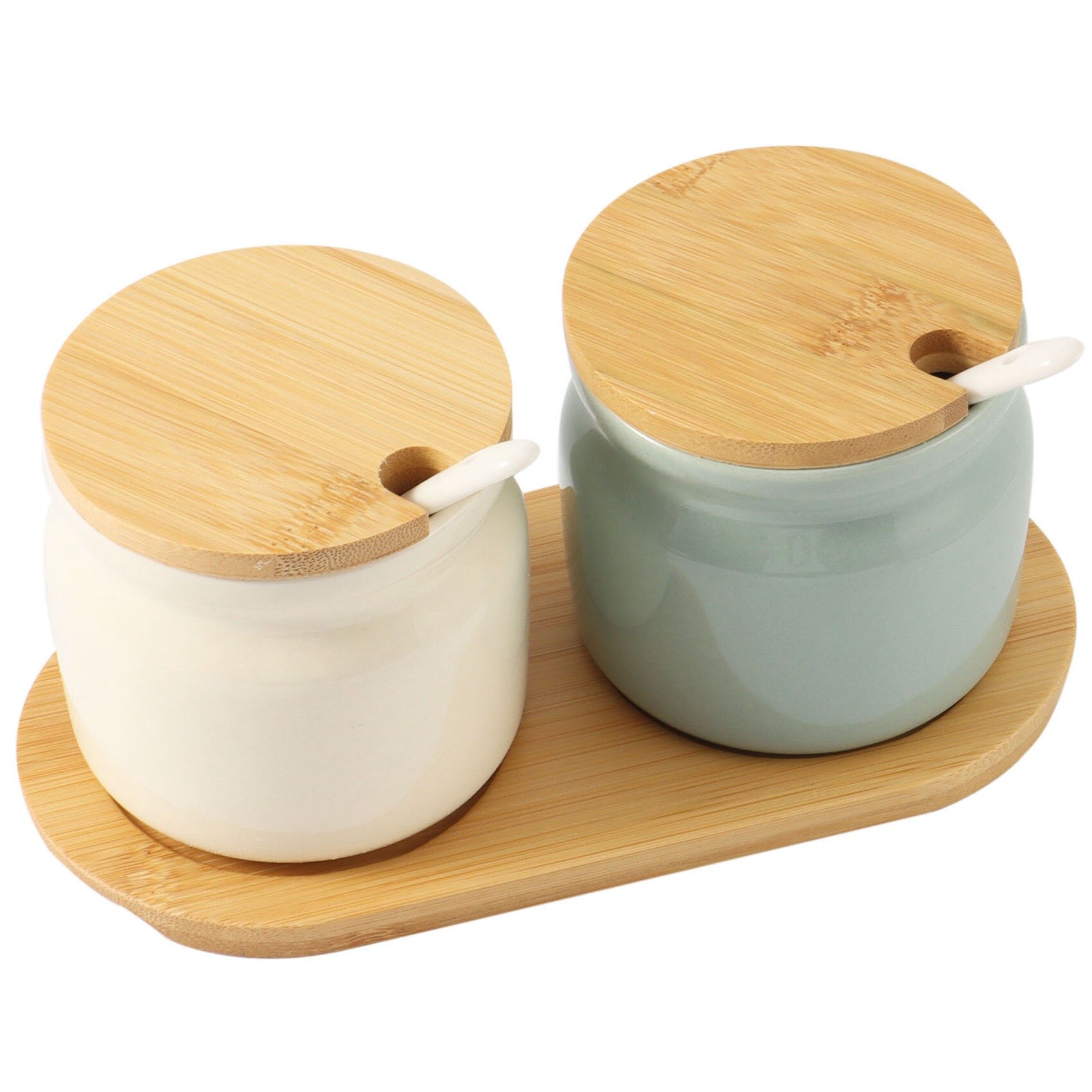 Set of 2 Sugar Bowl,300Ml Ceramic Spice Jar Season... – Vicedeal