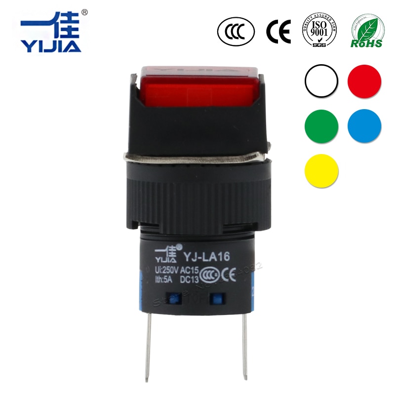 LED Lamp 16mm Indicator Panel Mount two pins signa... – Grandado