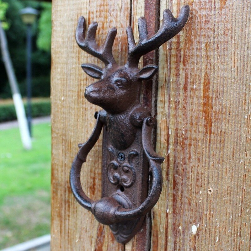 European Retro Cast Iron Door Knocker Crafts Deer ... – Grandado