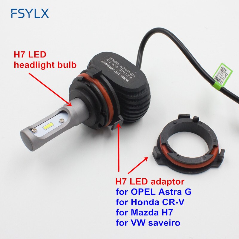 Fsylx H7 Led Headlight Bulb Holder Clip For Mazda Grandado