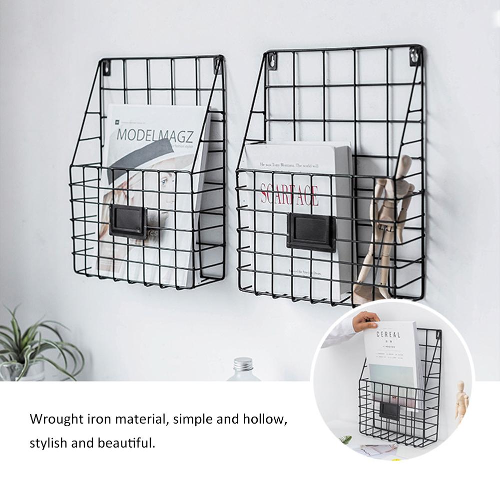 Wrought Iron Magazine Rack Innovative Simple Wall ... – Grandado