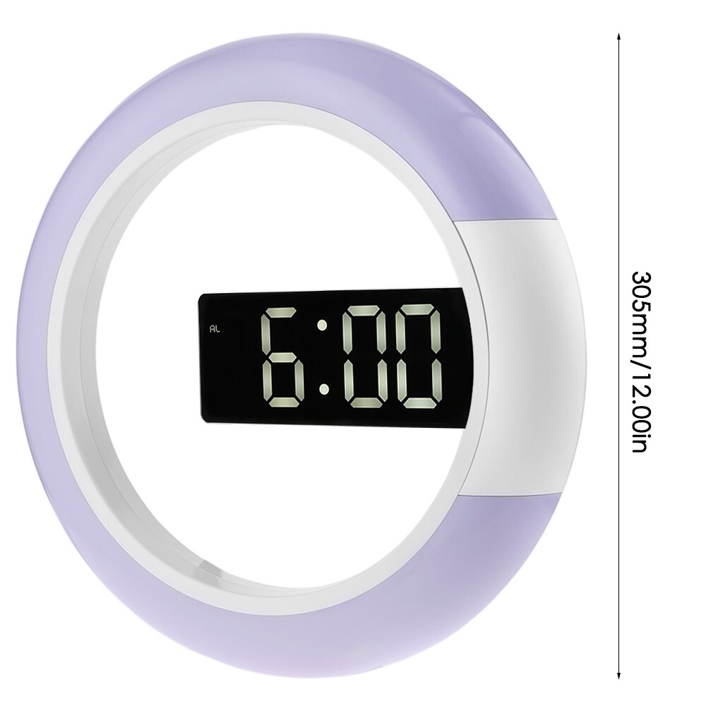 3D LED Digital Wall Clock Alarm Mirror Hollow Watc... – Grandado