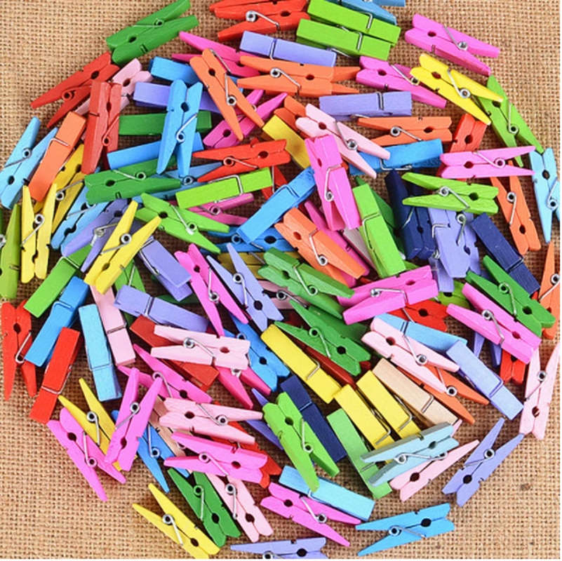 20 PCS Clothespins Colored Mini Decorative Clothes... – Vicedeal