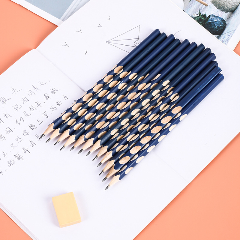 Groove Triangle Wooden Pencil Posture Correction P... – Grandado