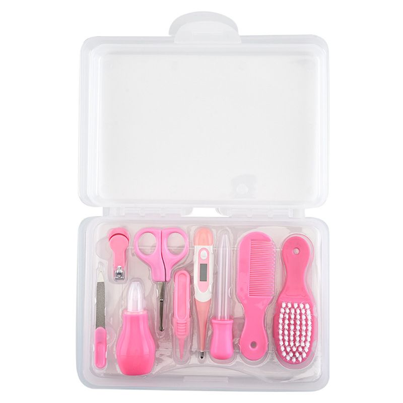 9Pcs Baby Set Kids Grooming Kit Thermometer Nurser... – Grandado