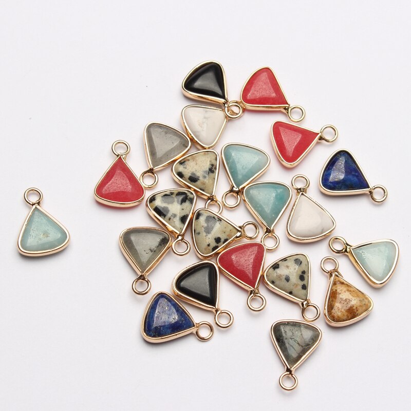 Natural Stone Charms Mini Triangle Birthstone Pend... – Vicedeal