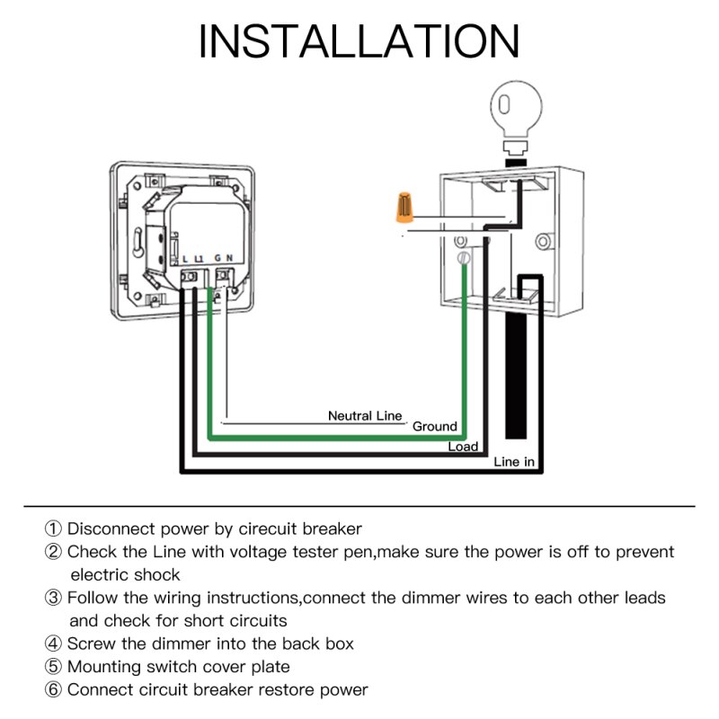 EU WiFi Smart Rotary Light Dimmer Switch 100-240V ... – Grandado