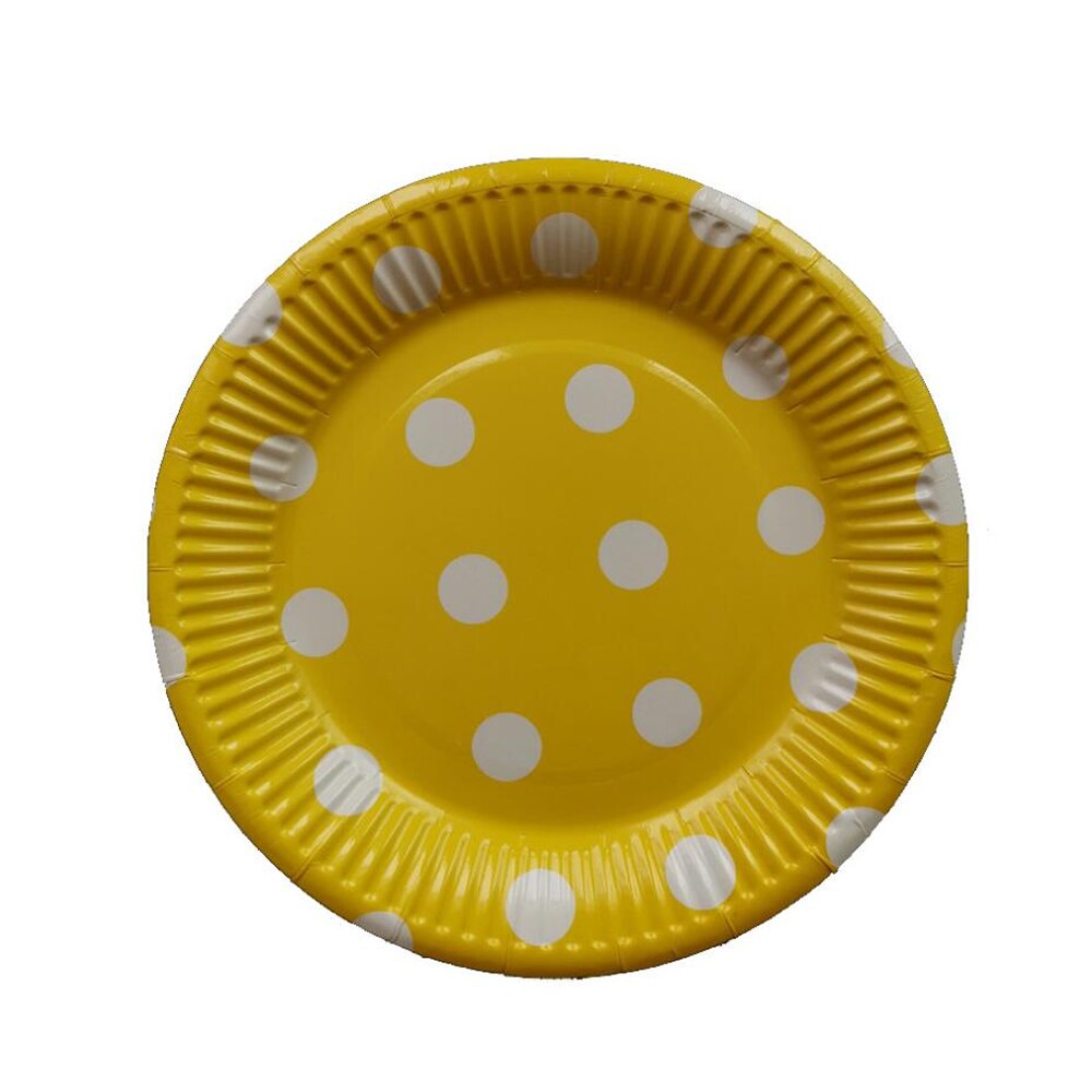 10 pcs Birthday Party Plates Set Polka Dot Decorat... – Grandado