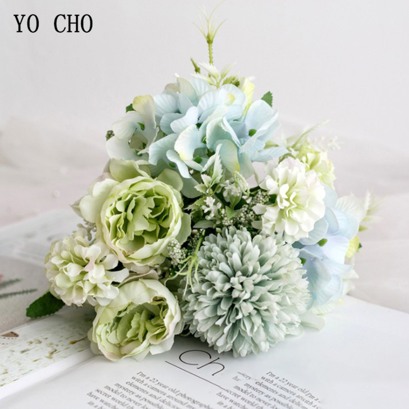 Yo Cho Bruidsboeket Kunstzijde Rose Peony Bloem Br... – Vicedeal