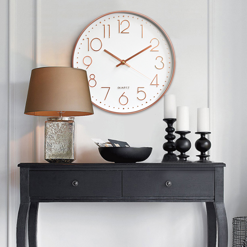 Rose Gold Digital Clock Quartz Silent for Home Dec... – Grandado