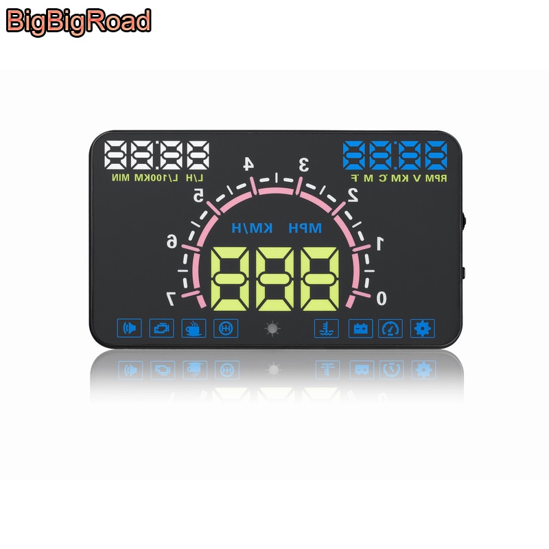 BigBigRoad Car OBD2 HUD Head Up Display Windscreen... – Grandado