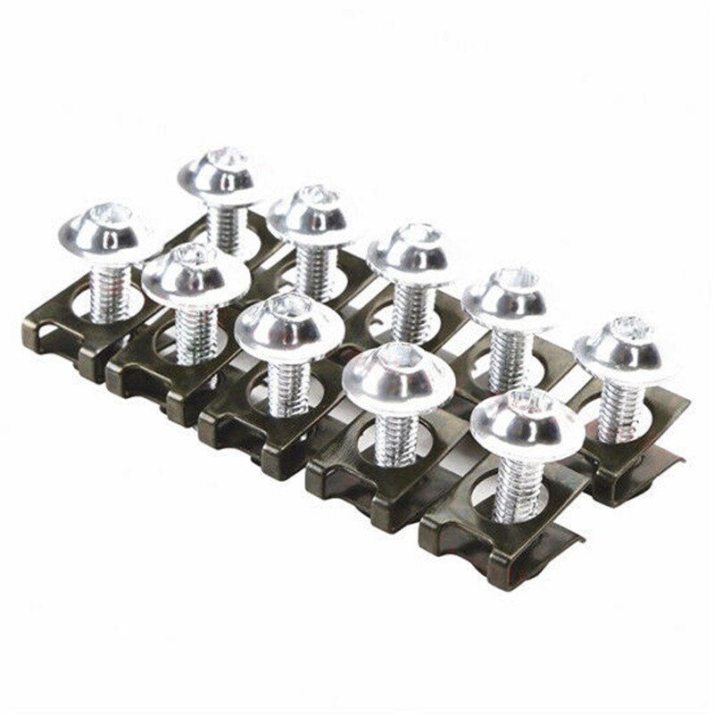 Silver 6mm Fairing Bolt Kit Screw Spire Speed Fast... – Grandado