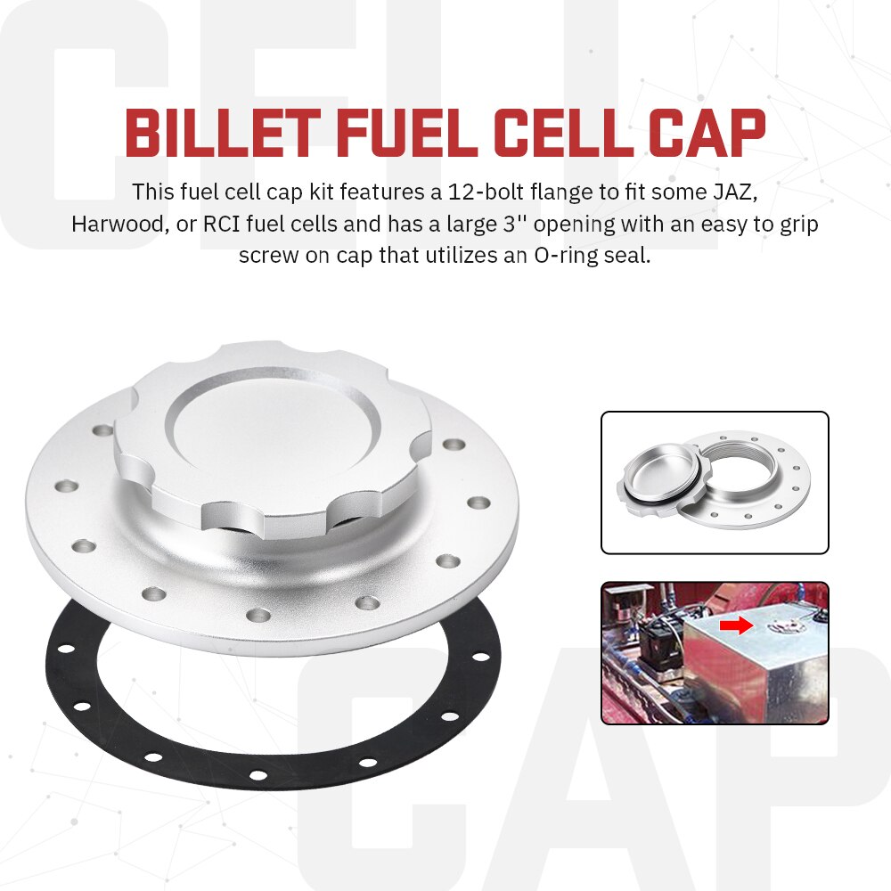Billet Aluminum Fuel Cell / Surge Tank Cap with 12... – Grandado