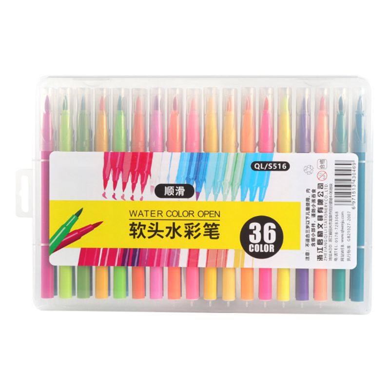 12/24/36/48 Colors Soft Brush Watercolor Pen Marke... – Vicedeal