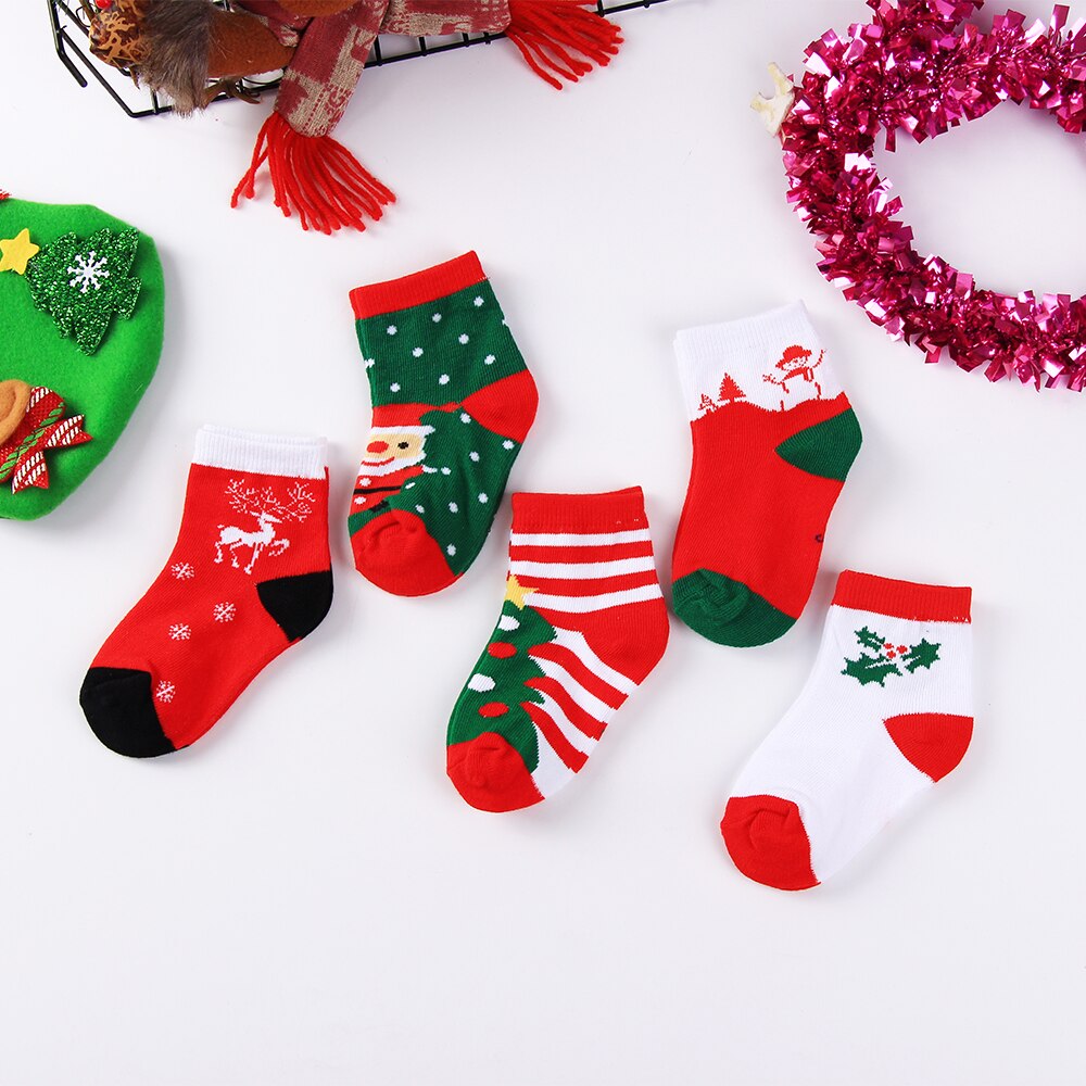 1Pairs/lot Year Baby Christmas Socks Kids Sock Cut... – Grandado