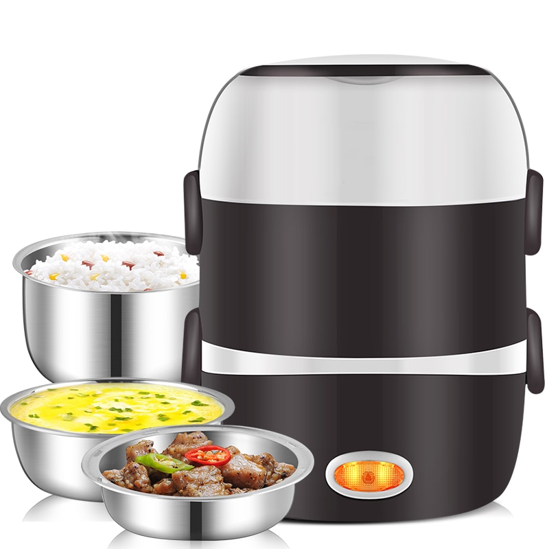 Mini Electric Rice Cooker Stainless Steel 2/3 Laye... – Vicedeal