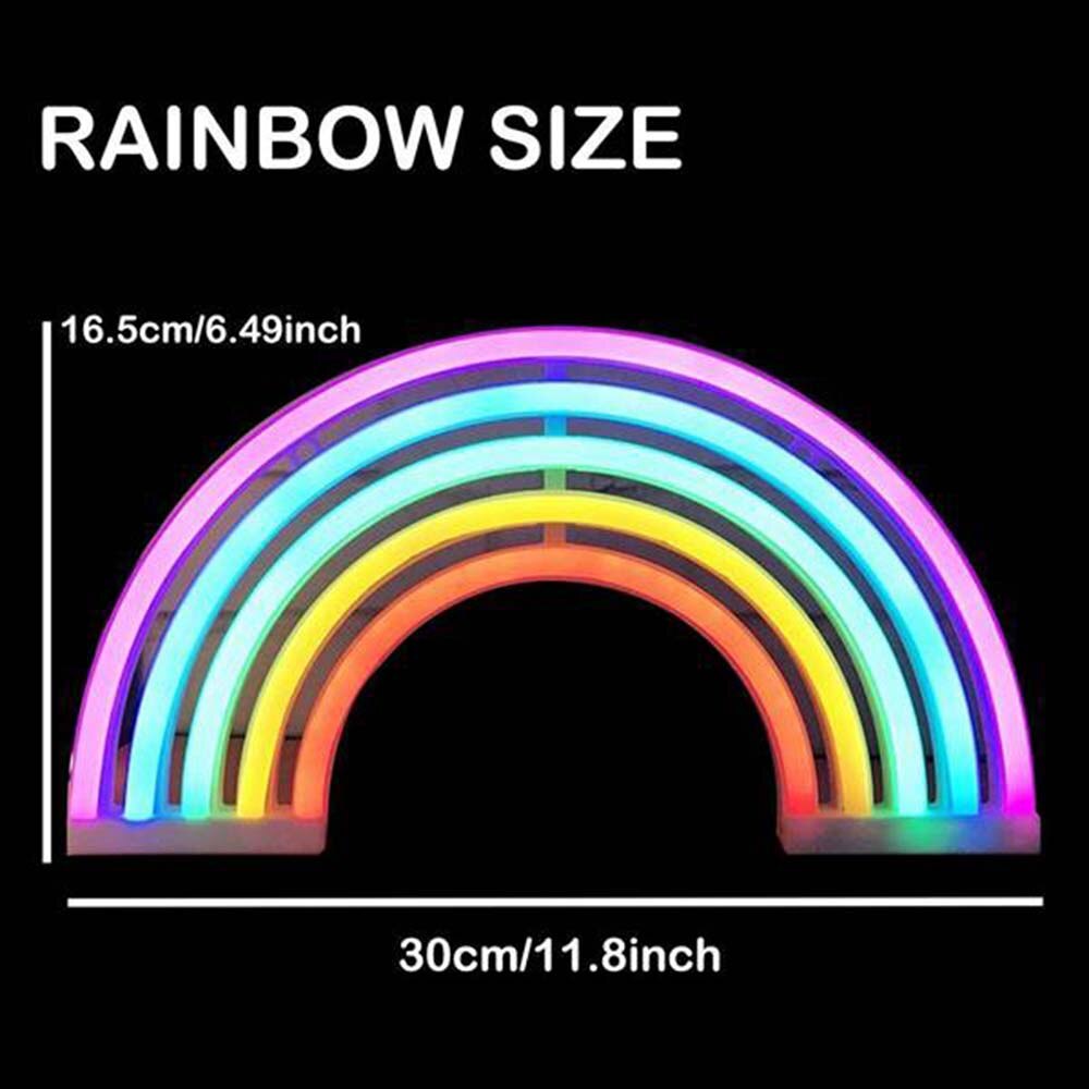 Rainbow Neon Signs LED Colorful Pink Light for Dor... – Grandado