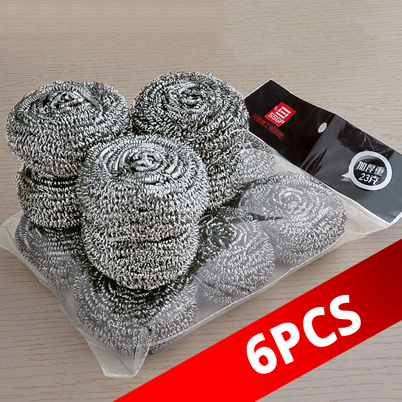 6Pcs Stainless Steel Wool Kitchen Tableware Pot Pa... – Vicedeal