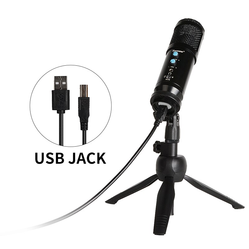 USB Mikrofon mit Ständer Kondensator Aufnahme Mikr... – Vicedeal