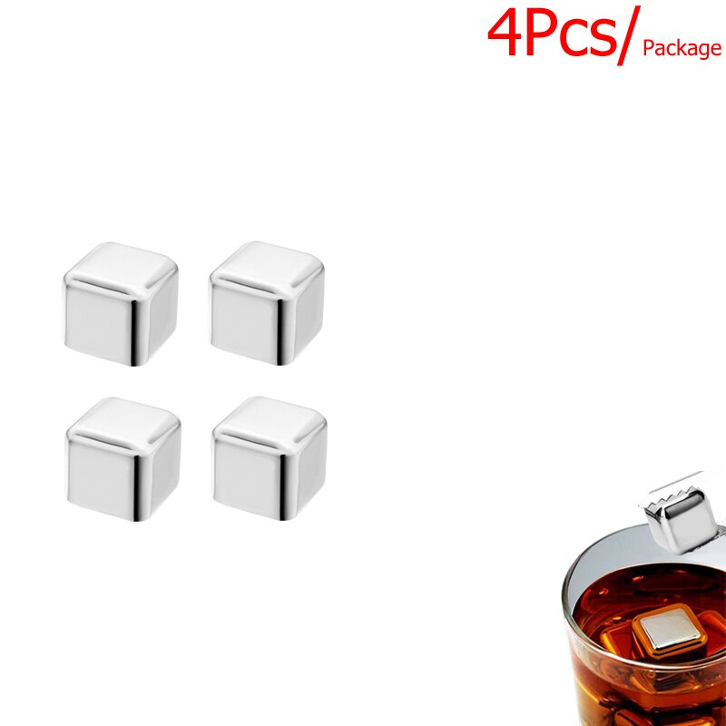 304 Stainless Steel Ice Cube Reusable, Whiskey Ice... – Grandado