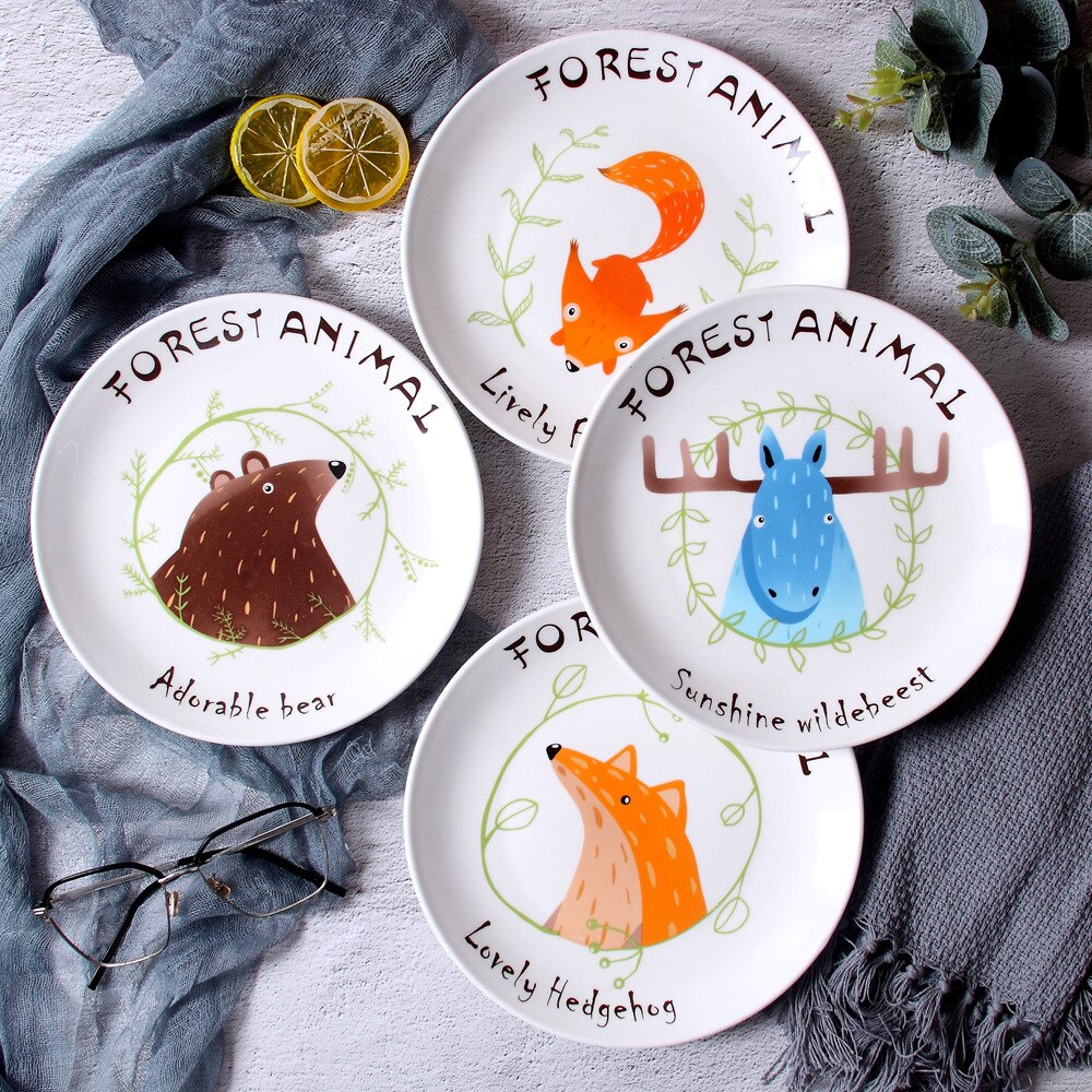 Nordisk keramik aftensmad tallerken tegneserie dyr... – Grandado