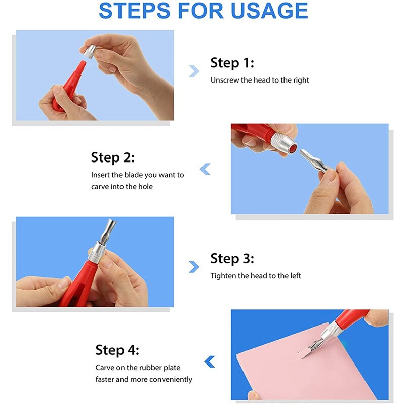 18Pcs Rubber Stempel Maken Kit Blok Print Tool Set... – Vicedeal