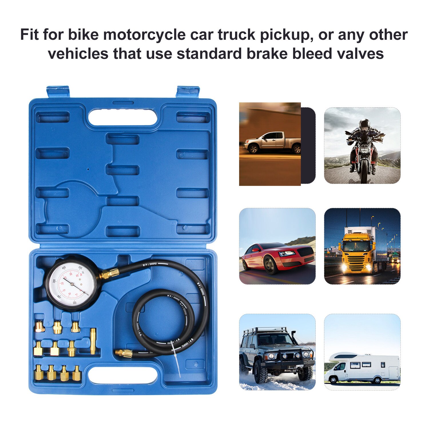 12pcs Engine Oil Pressure Tester Gauge Compression... – Vicedeal