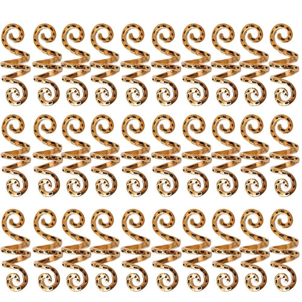 60 stk/pose hår perler legeret rør dreadlock clips... – Grandado