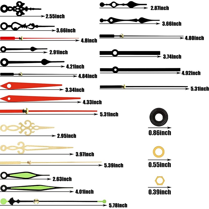2Pcs Quartz Clock Movement Mechanism Replacement C... – Grandado