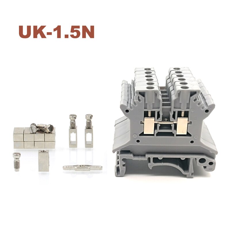 UK-1.5N Din Rail Terminal Blocks Screw Type Electr... – Grandado