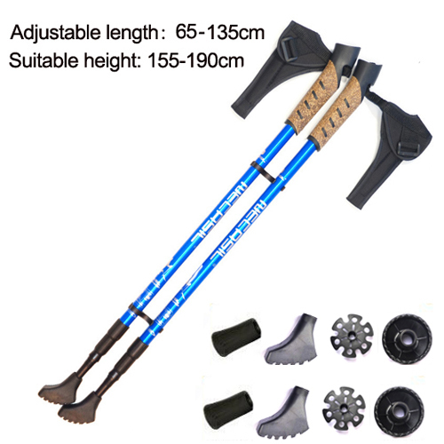 2pcs/lot Nordic Walking Sticks Camping Hiking Alum... – Vicedeal
