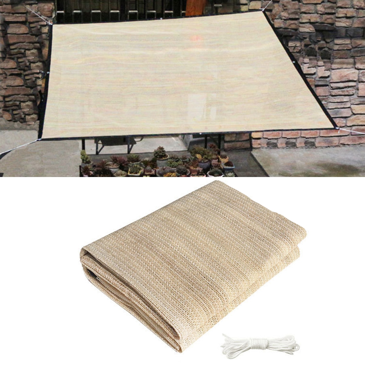 Tela transpirable HDPE, tela para sombra, borde pe... – Grandado