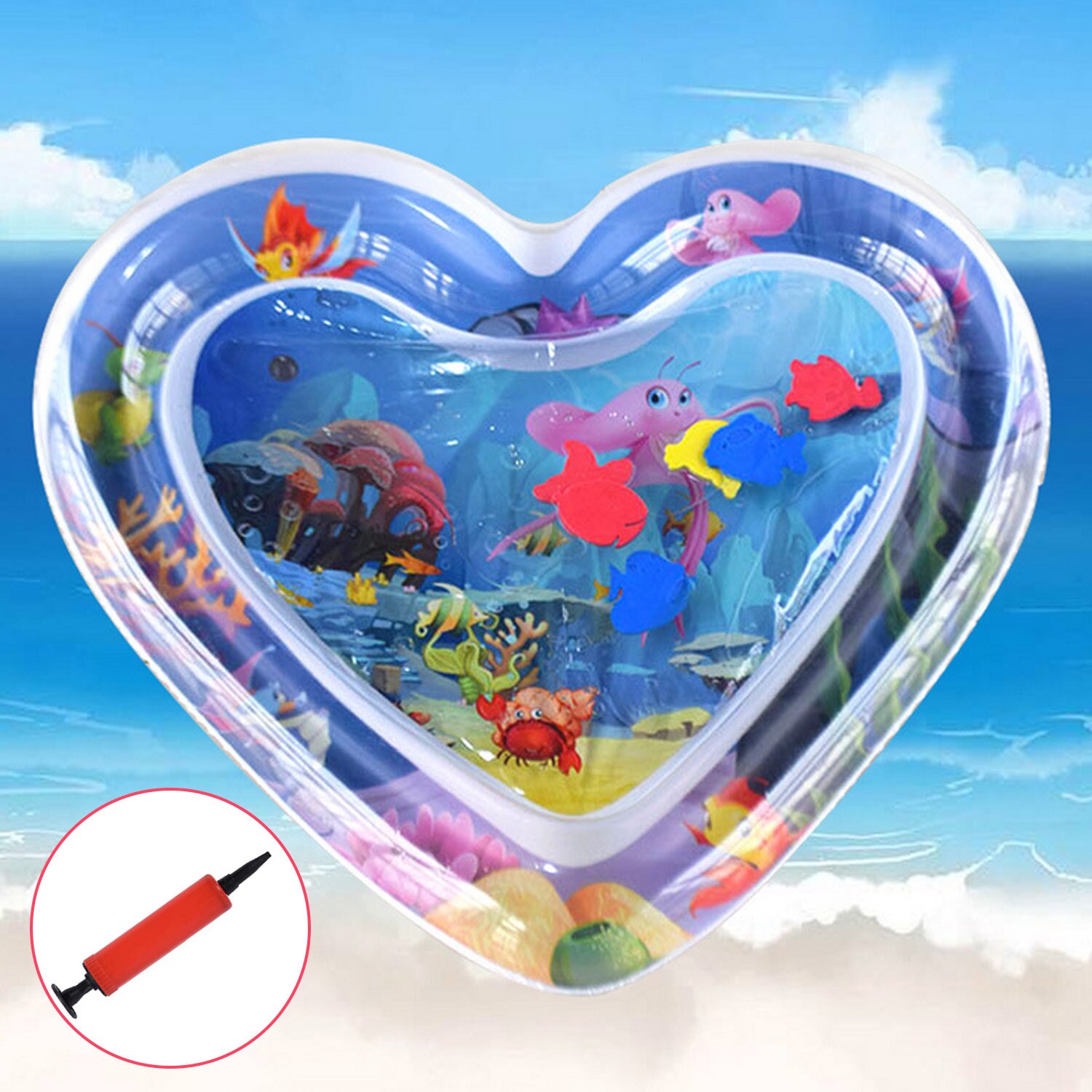 Cute Cartoon Baby Inflatable Tummy Water Mat Summe... – Grandado