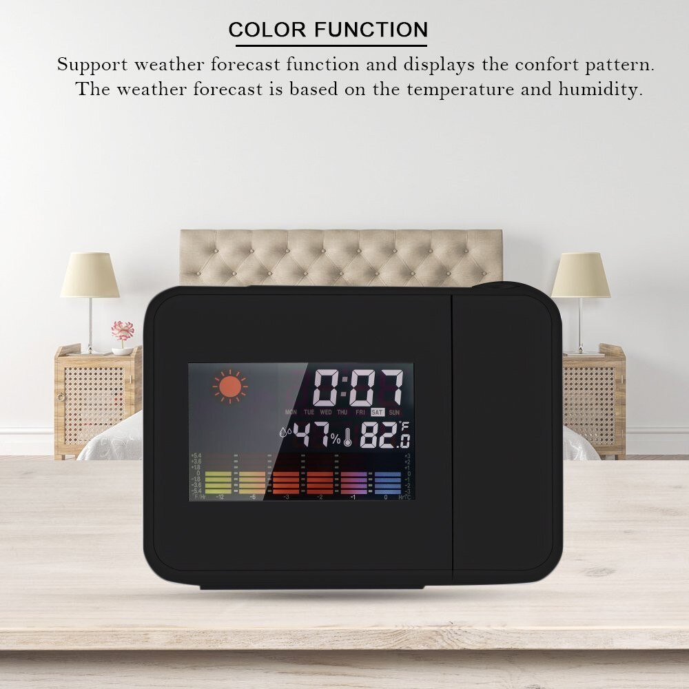 Lcd Projection Digital Weather Snooze Alarm Clock ... – Grandado