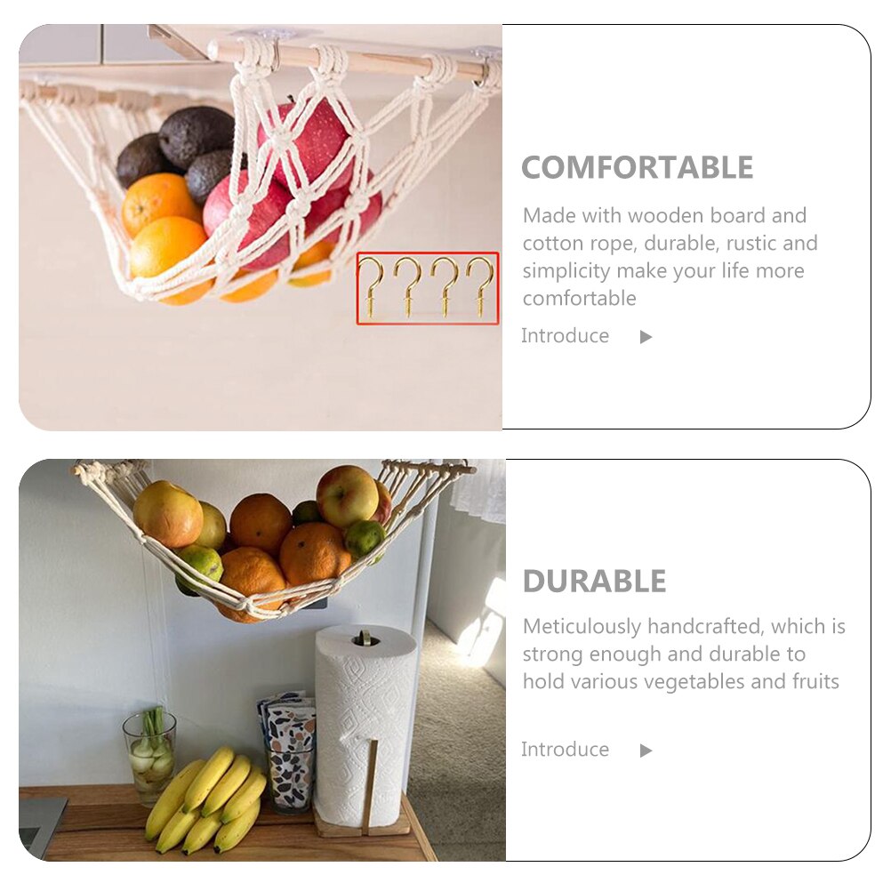 Fruit Holder Macrame Vegetable Hanging Net Banana ... – Grandado