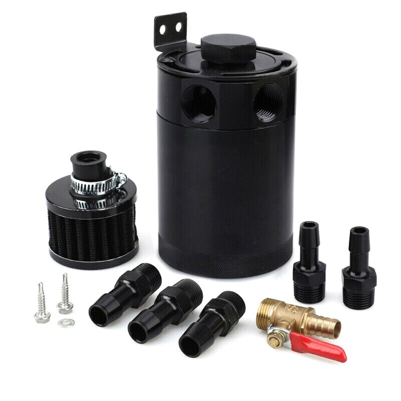 Oil Catch Can Tank 2-Port Baffled Reservoir with D... – Grandado