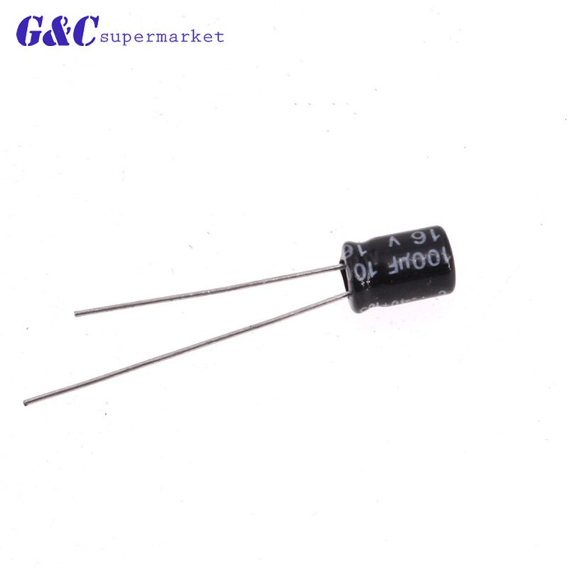 50PCS 100uF 16V 105 Radial Electrolytic Capacitor ... – Grandado