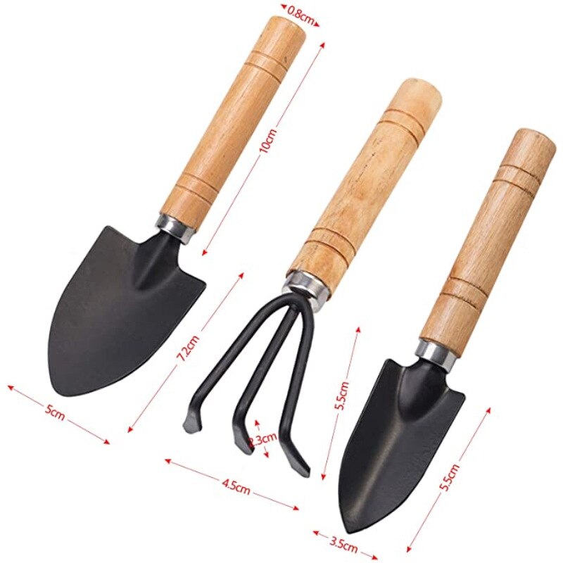 3 Pcs/set Mini Spade Shovel Harrow Flowerpot Tools... – Vicedeal