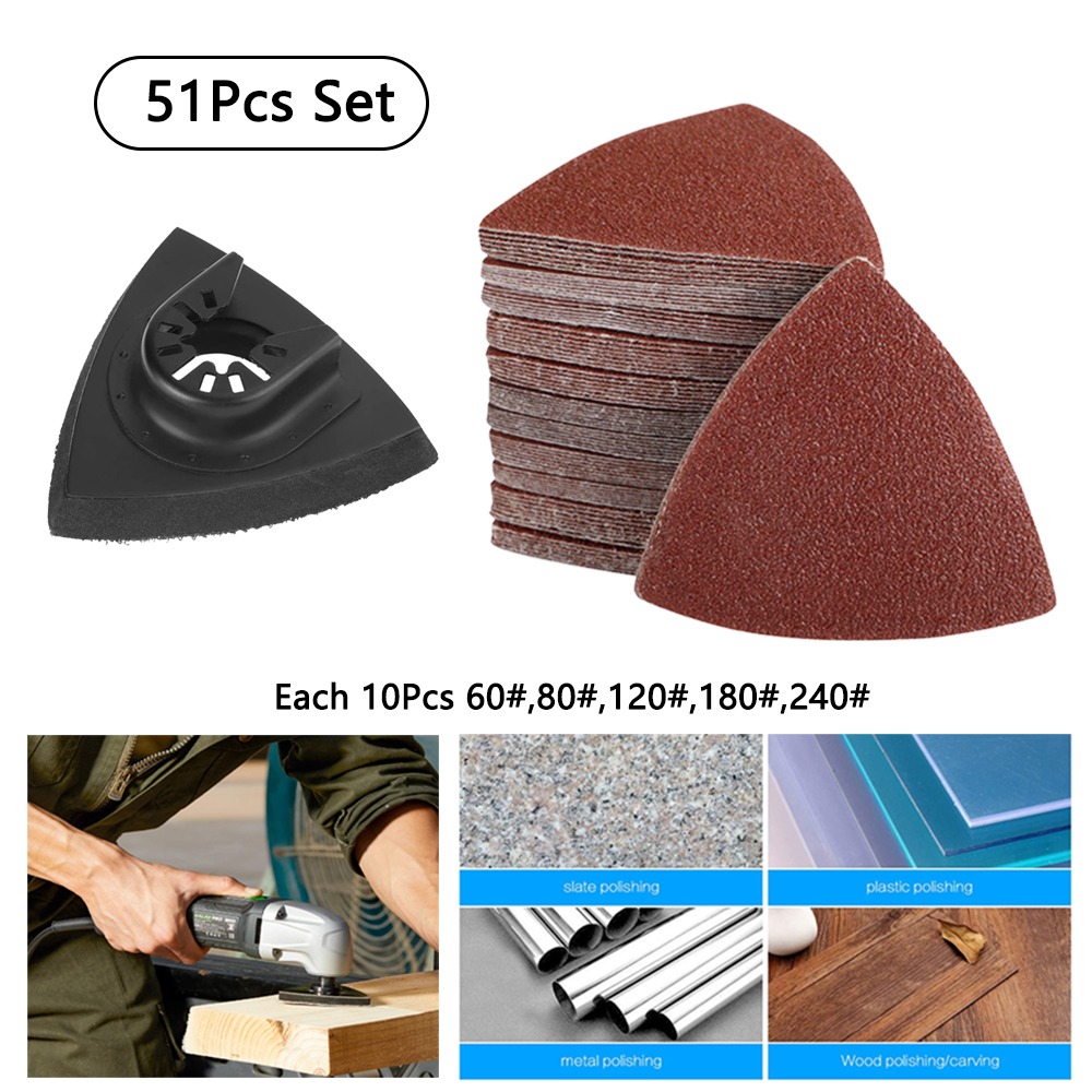 51 Pcs Triangle Sanding Pad Set Quick Release for ... – Vicedeal