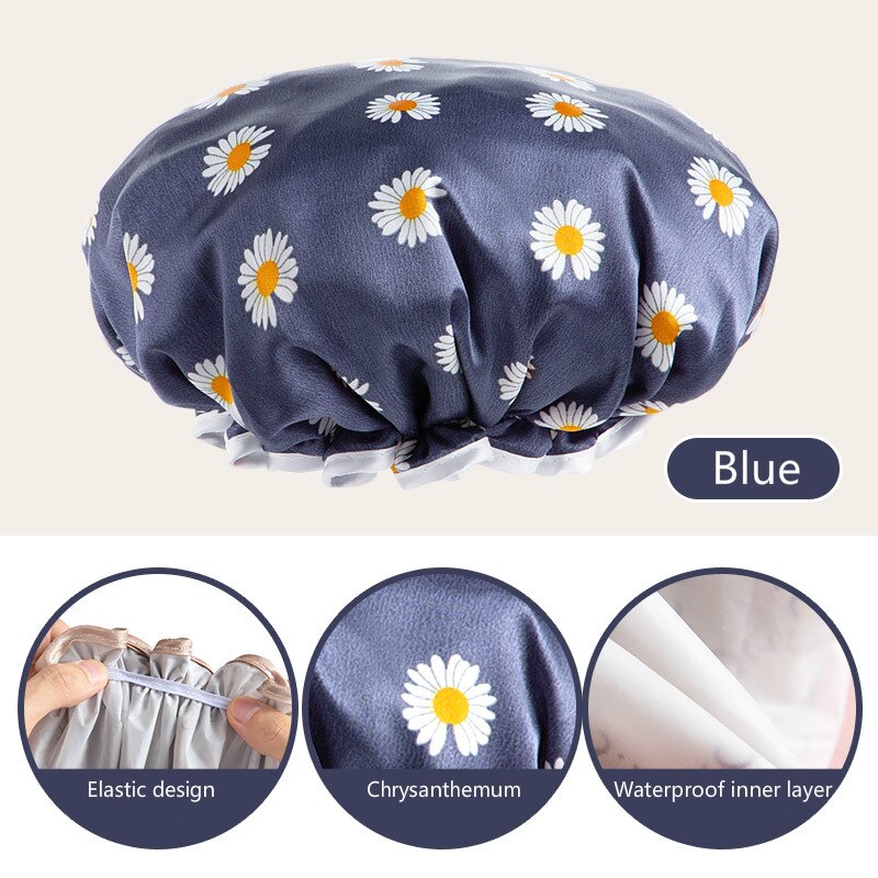 Shower Cap Women Waterproof Children Cute Headgear... – Grandado