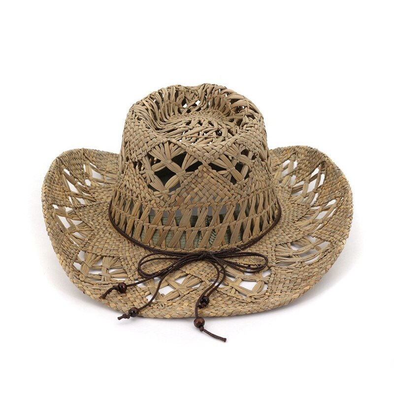 Natural Straw Hat Western Cowboy Hat Ladies Men'S ... – Vicedeal